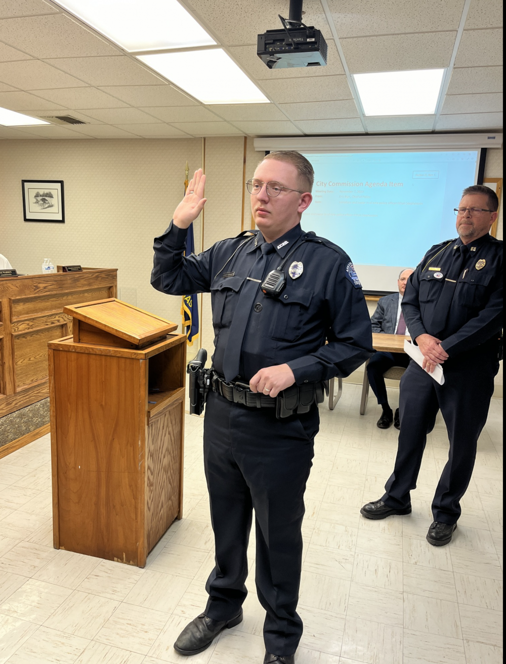 Stephenson Sworn in to ACPD | Arkansas City Kansas